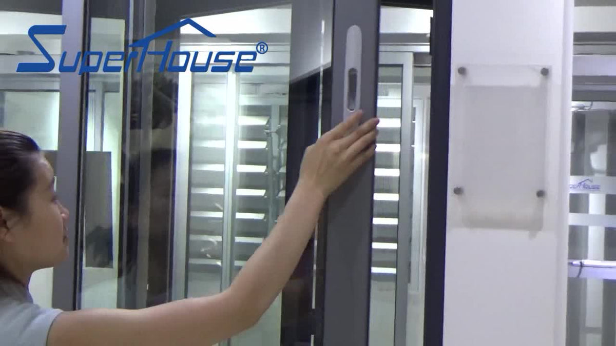 Suerhouse Bulletproof glass vertical interior aluminum sliding window ...